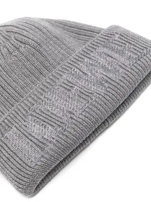Loewe Logo-jacquard Beanie - Grey