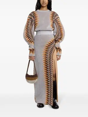 Rabanne Lurex-jacquard Long Skirt