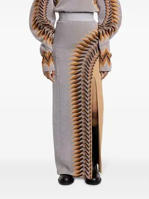 Rabanne Lurex-jacquard Long Skirt