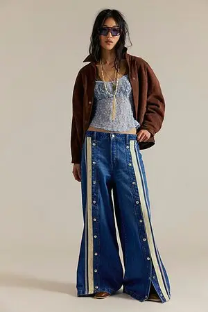 Free People We The Free Finish Line Wide-leg Jeans
