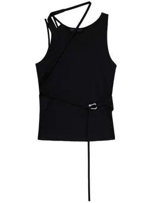 HELIOT EMIL Strap-detail Draped Top - Black