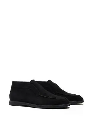 SCAROSSO Leonardo Suede Ankle Boots - Black