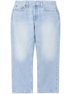 RE/DONE Straight Crop Jeans