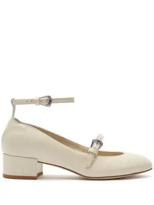 SCAROSSO 35mm June Pumps - White