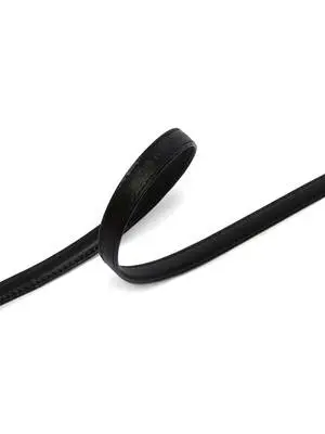 Pinko Thin Leather Belt With Love Birds Buckle - Black