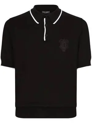 Dolce & Gabbana Logo-embroidered Cotton Polo Shirt