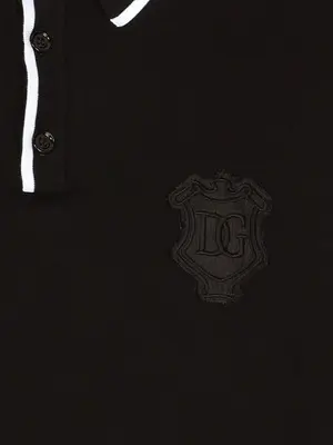 Dolce & Gabbana Logo-embroidered Cotton Polo Shirt