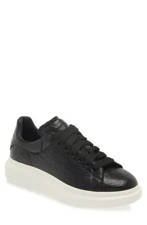 Alexander McQueen McQueen Grainy Leather Oversized Sneakers 1000 Black