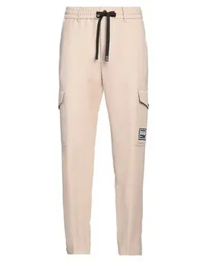 Versace Solid Color Straight Leg Pants - Beige
