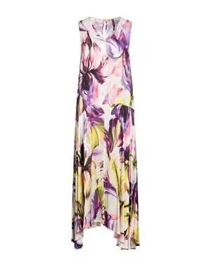 MANILA GRACE Floral-print Midi Dress - Pink