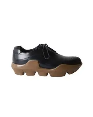Prada Platform Brogues In Leather - Black