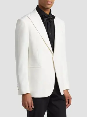 SAKS FIFTH AVENUE Collection Wool Single-breasted Blazer