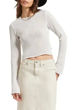 Brixton Semisheer Knit Long-sleeve Top
