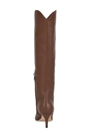 Nine West Sirena Pointed Toe Knee High Boots - Medium Brown