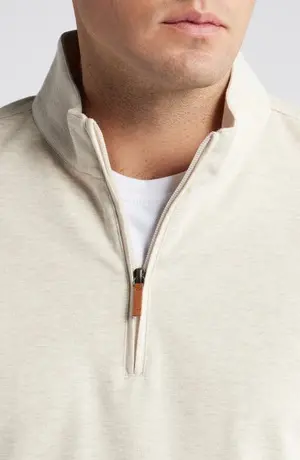 Mizzen+main Kpi Quarter Zip Pullover - Oyster Heather