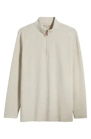 Mizzen+main Kpi Quarter Zip Pullover - Oyster Heather