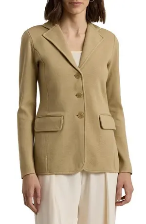 Ralph Lauren Combed Cotton-blend Blazer - Birch Tan