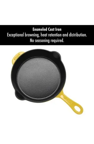 STAUB 8.5-inch Enameled Cast Iron Traditional Deep Skillet - Citron