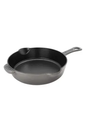 STAUB 8.5-inch Enameled Cast Iron Traditional Deep Skillet - Graphite Grey
