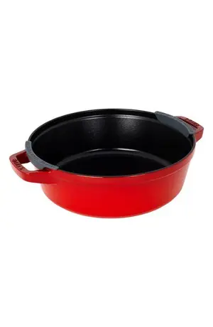 STAUB 4-piece Stackable Enameled Cast Iron Cookware Set - Cherry