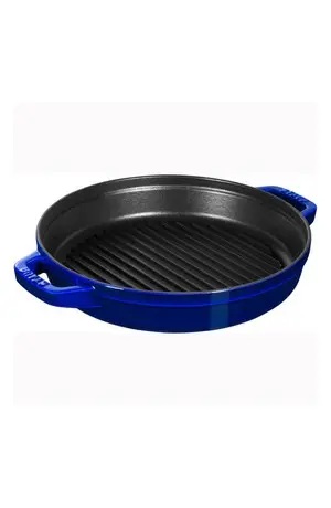 STAUB 4-piece Stackable Enameled Cast Iron Cookware Set - Dark Blue