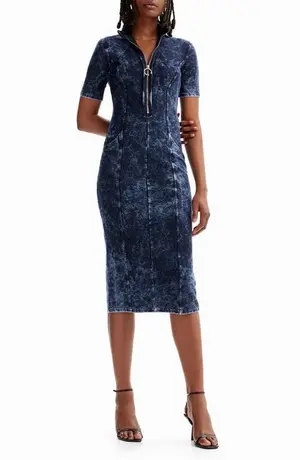 Desigual Zip-up Denim Dress