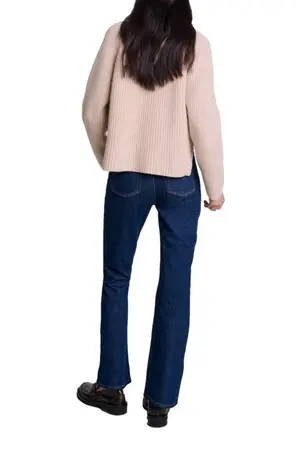 Maje Denim Straight Leg Jeans - Dark Blue