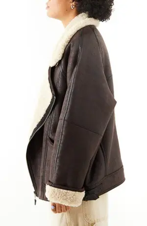 BDG URBAN OUTFITTERS Faux Leather Aviator Jacket