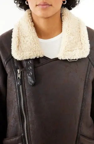 BDG URBAN OUTFITTERS Faux Leather Aviator Jacket