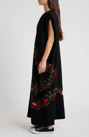 DRESSED IN LALA Big Reputation Oversized Maxi Sweater Dress