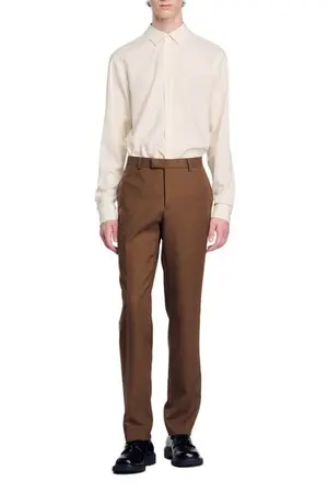 Sandro Classic Fit Wool Suit Trousers