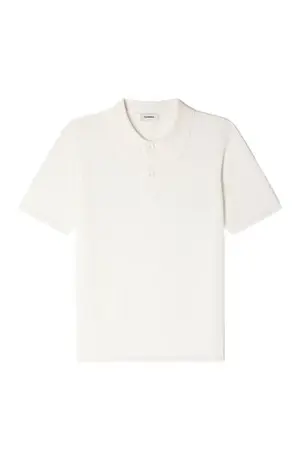 Sandro Short-sleeve Knitted Polo Shirt - White