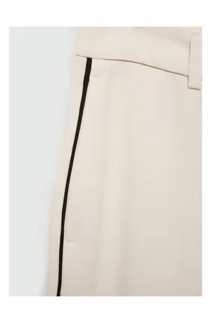 Mango Side Stripe Knit Wide Leg Pants