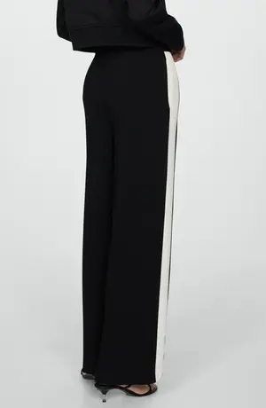 Mango Contrast Stripe Trousers