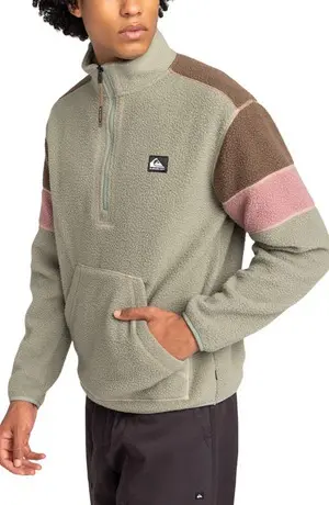 Quiksilver Recycled Polyester Fleece Half Zip Pullover