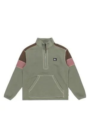 Quiksilver Recycled Polyester Fleece Half Zip Pullover