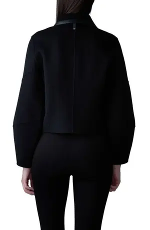 Mackage Solana Wool & Leather Jacket - Black