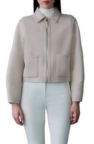 Mackage Solana Wool & Leather Jacket - Trench