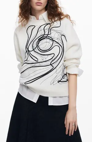 Desigual Montpelier Lacroix Graphic Cotton Sweater
