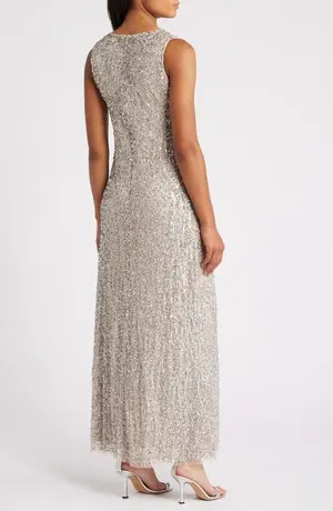Pisarro Nights Sequin Stripe Gown