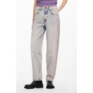 Desigual Cara Rhinestone Straight-leg Jeans