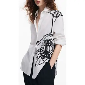 Desigual Curved Hem Shirts For Women