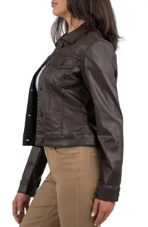 Kut From The Kloth Coated Denim Trucker Jacket