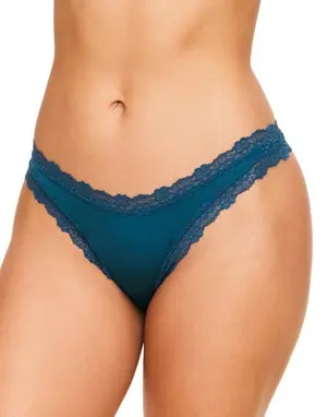 ADORE ME Amara Thong Panties Dark Green