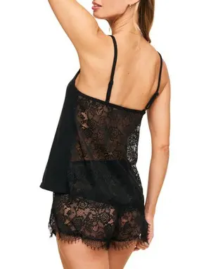 ADORE ME Rayne Cami & Lace Shorts Set Lingerie - Black