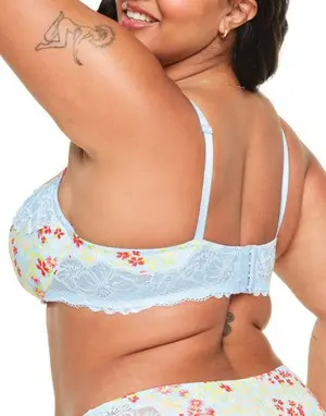 ADORE ME Mathilda Contour Balconette Bra - Ditsy Blue
