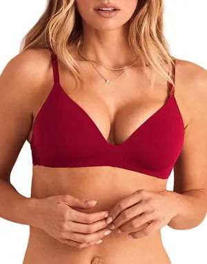 ADORE ME Harlowe Contour Plunge Bra - Dark Red