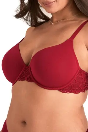 ADORE ME Teagan Contour Full Coverage Bra - Dark Red