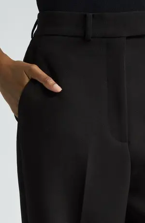 St. John Stretch Cady Straight-leg Pants