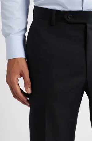 Samuelsohn Roica Flat-front Straight Leg Dress Pants